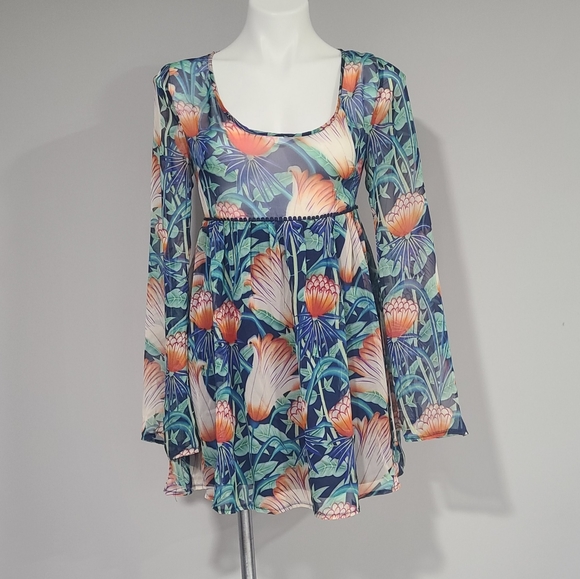 Tobi | Dresses | Tobi Since Last Wednesday Sheer Floral Dress | Poshmark